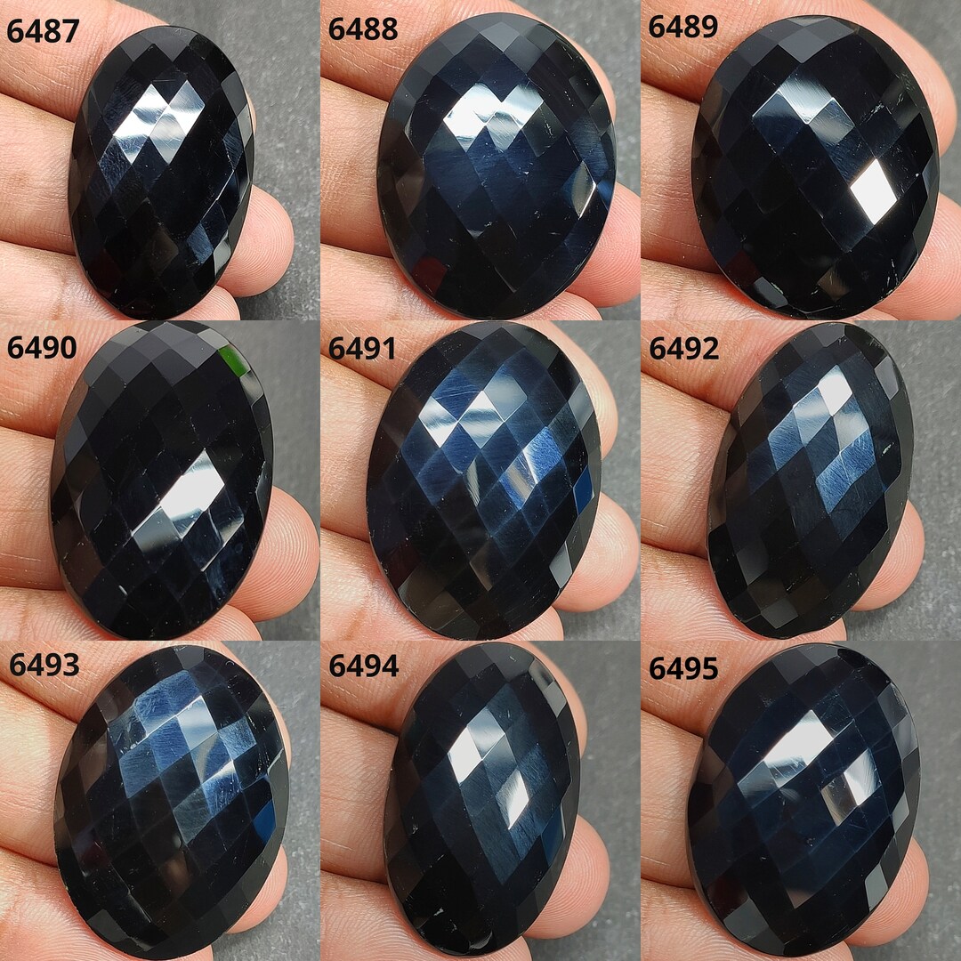 AAATop Qualität Natürlicher Schwarzer Onyx Edelstein, Erstaunlicher ...