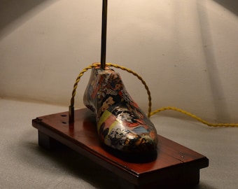 Wooden Shoe Lamp - Etsy