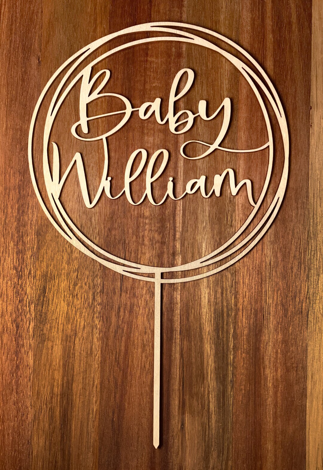 Personalized Cake Topper // Personalized Happy Birthday Cake - Etsy
