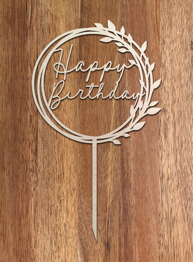 Personalized Happy Birthday Cake Topper // Happy birthday | Etsy