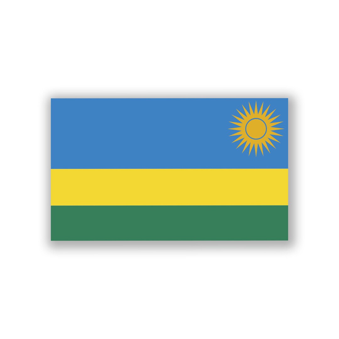 Rwanda Flag Decal Sticker | 5-inches by 3-inches | Premium Quality ...