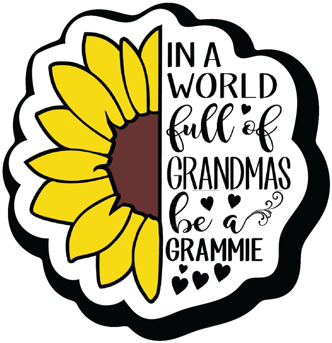 Sticker in A World Full of Grandmas Be Grammie 4.0 Inch Decal Fashion ...