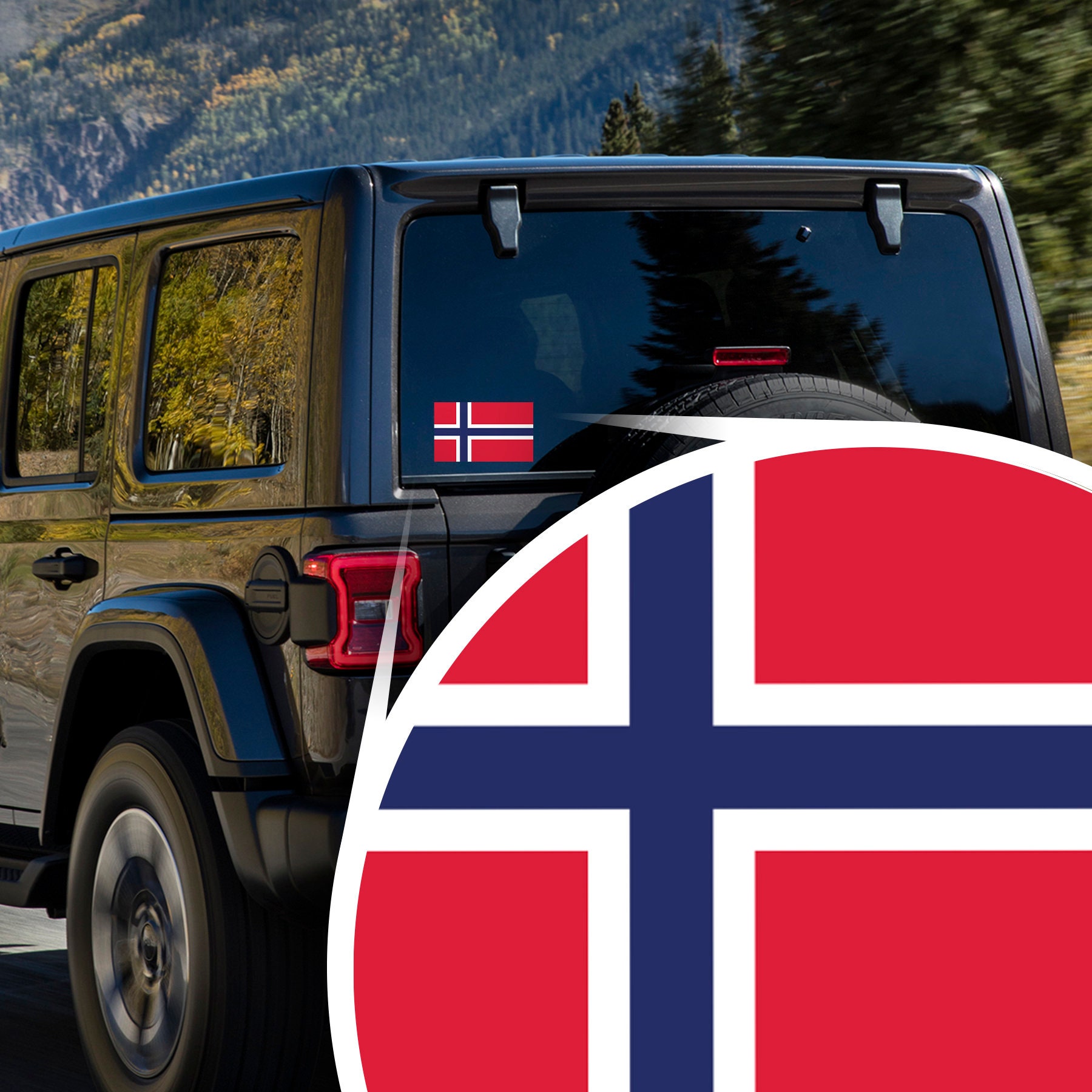 Norway Flag Decal Sticker 5-inches by 3-inches Premium | Etsy