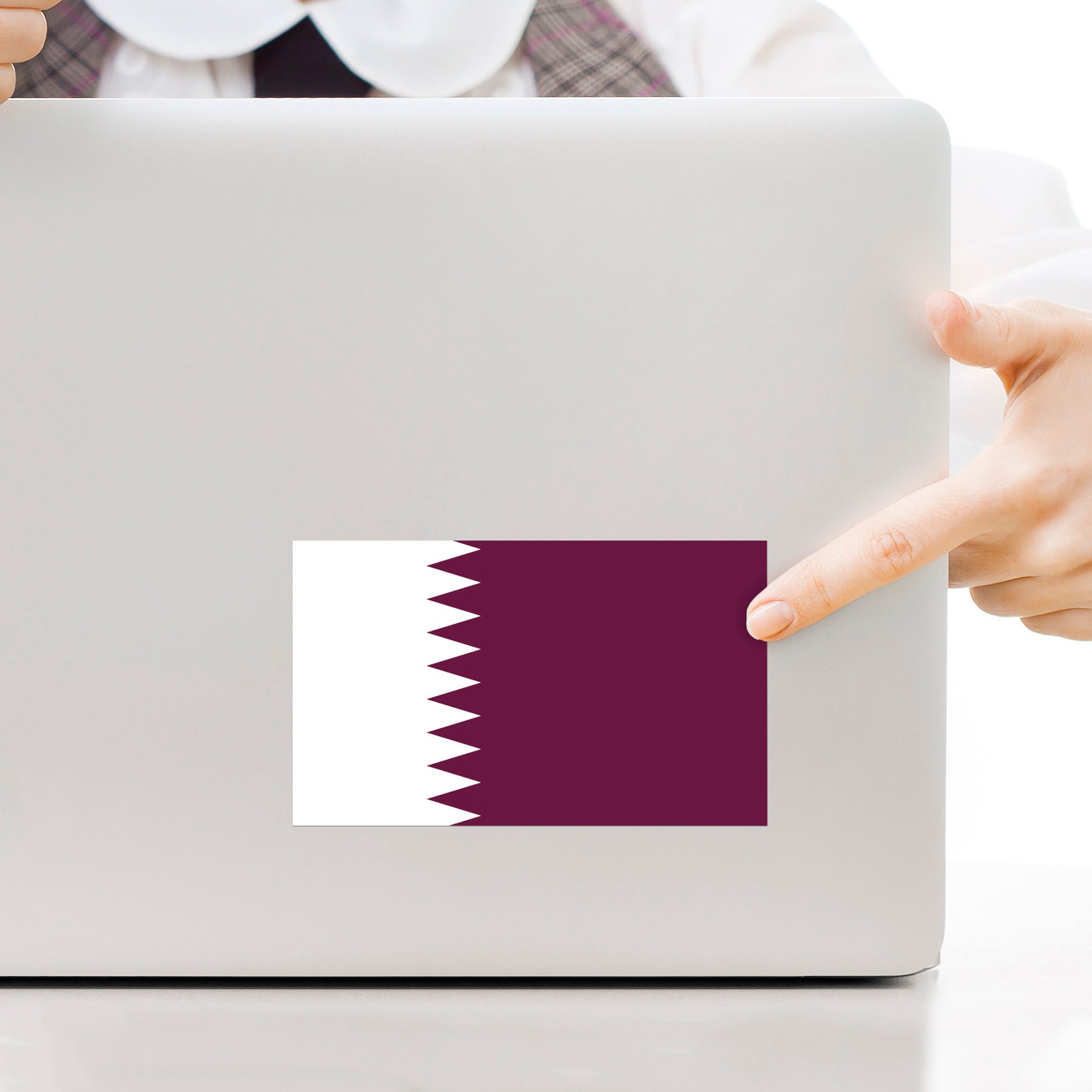 Qatar Flag Decal Sticker 5-inches by 3-inches Premium | Etsy