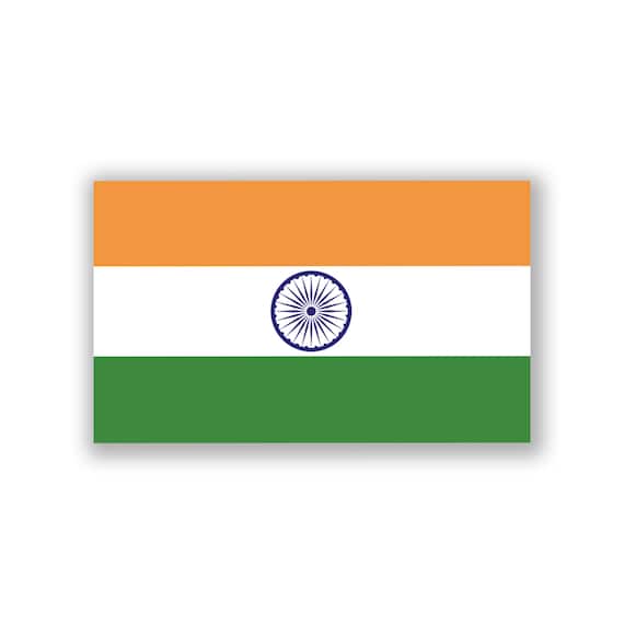 India Flag Decal Sticker 5-inches by 3-inches Premium | Etsy