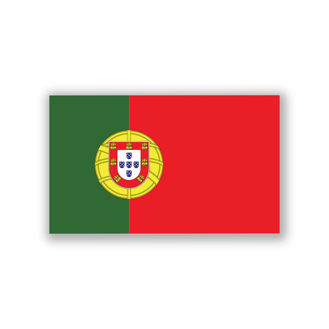 Portugal Flag Decal Sticker | 5-inches by 3-inches | Premium Quality ...