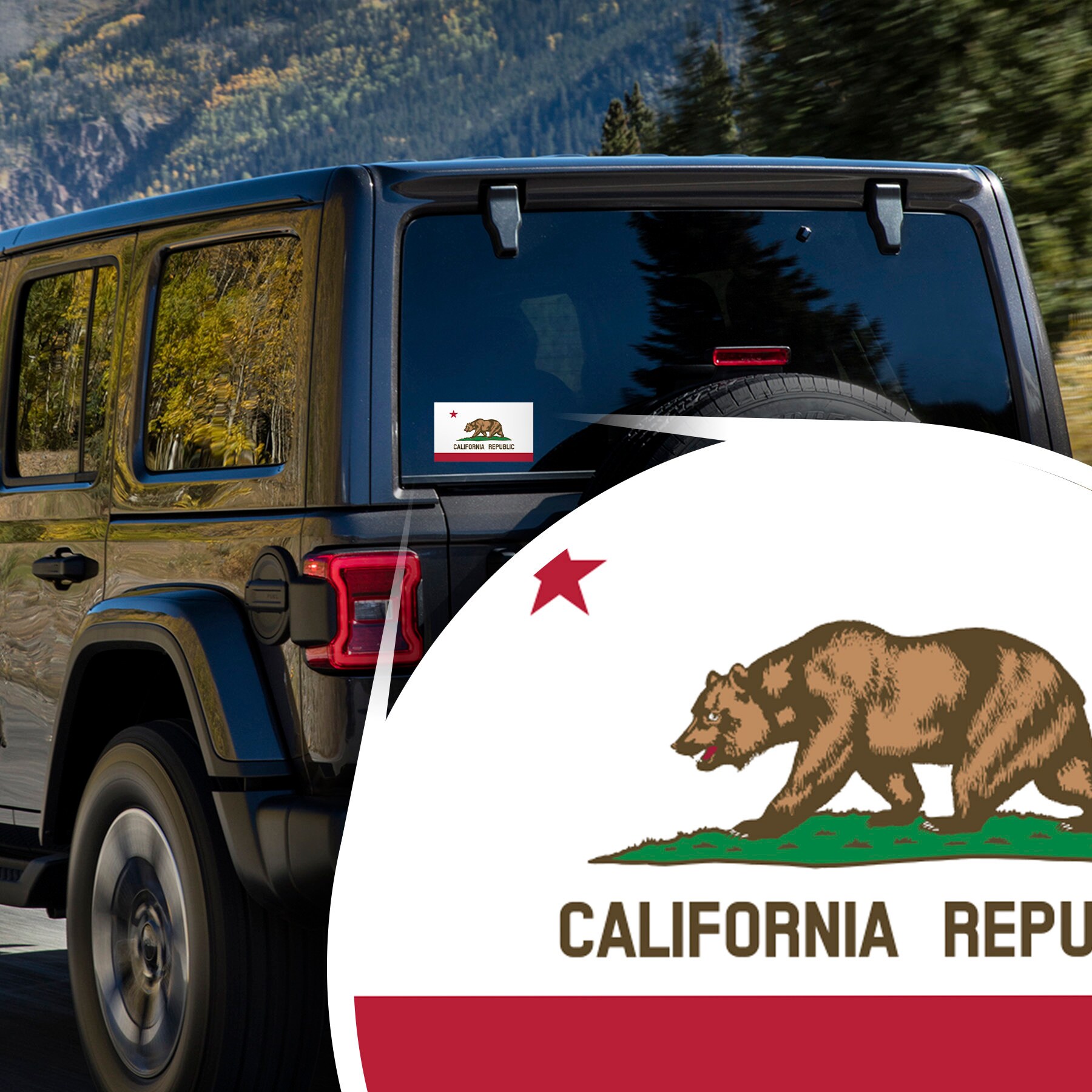 California State Flag Decal Sticker 5-Inches by 3-Inches | Etsy