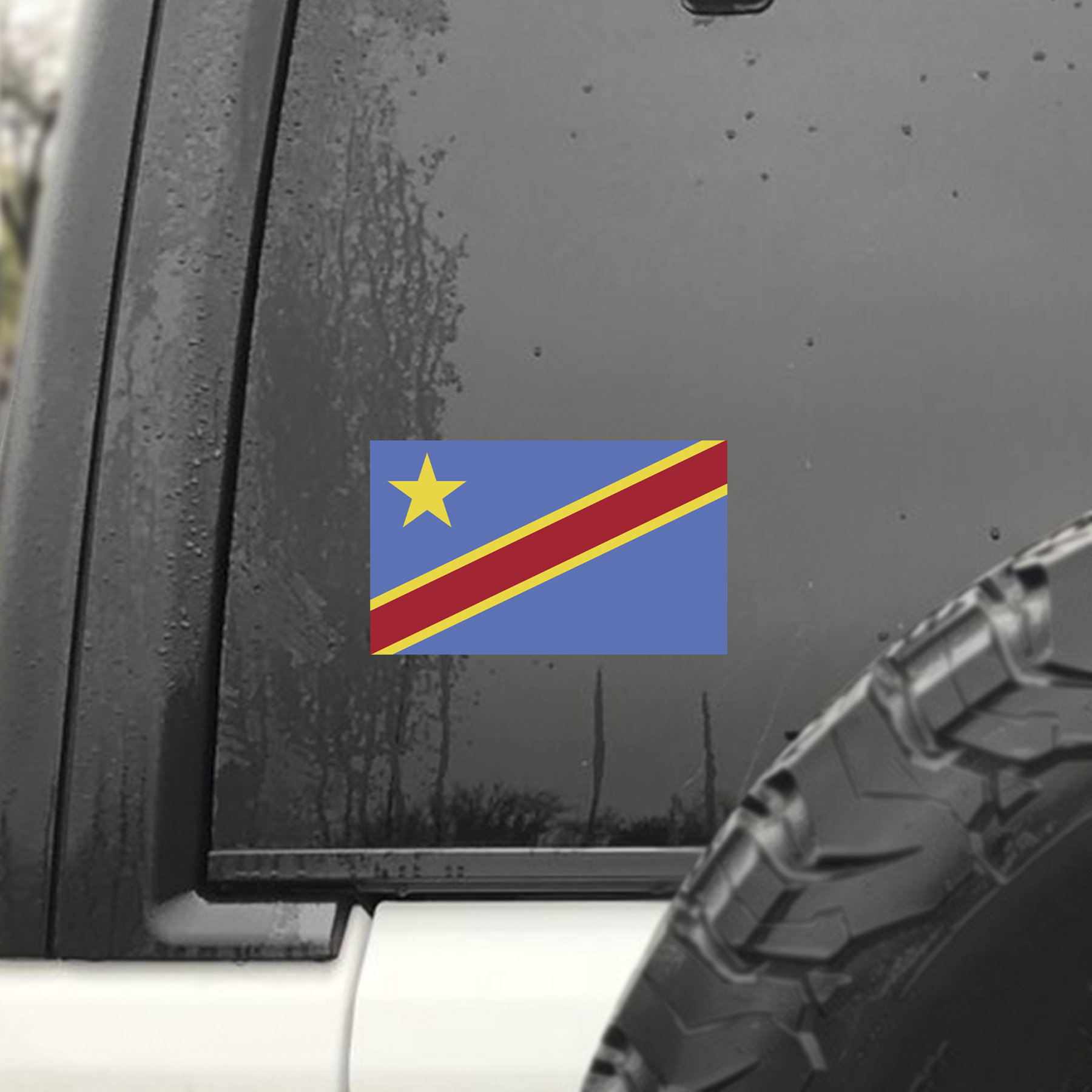 Democratic Republic of Congo Flag Decal Sticker | 5-inches by 3-inches ...