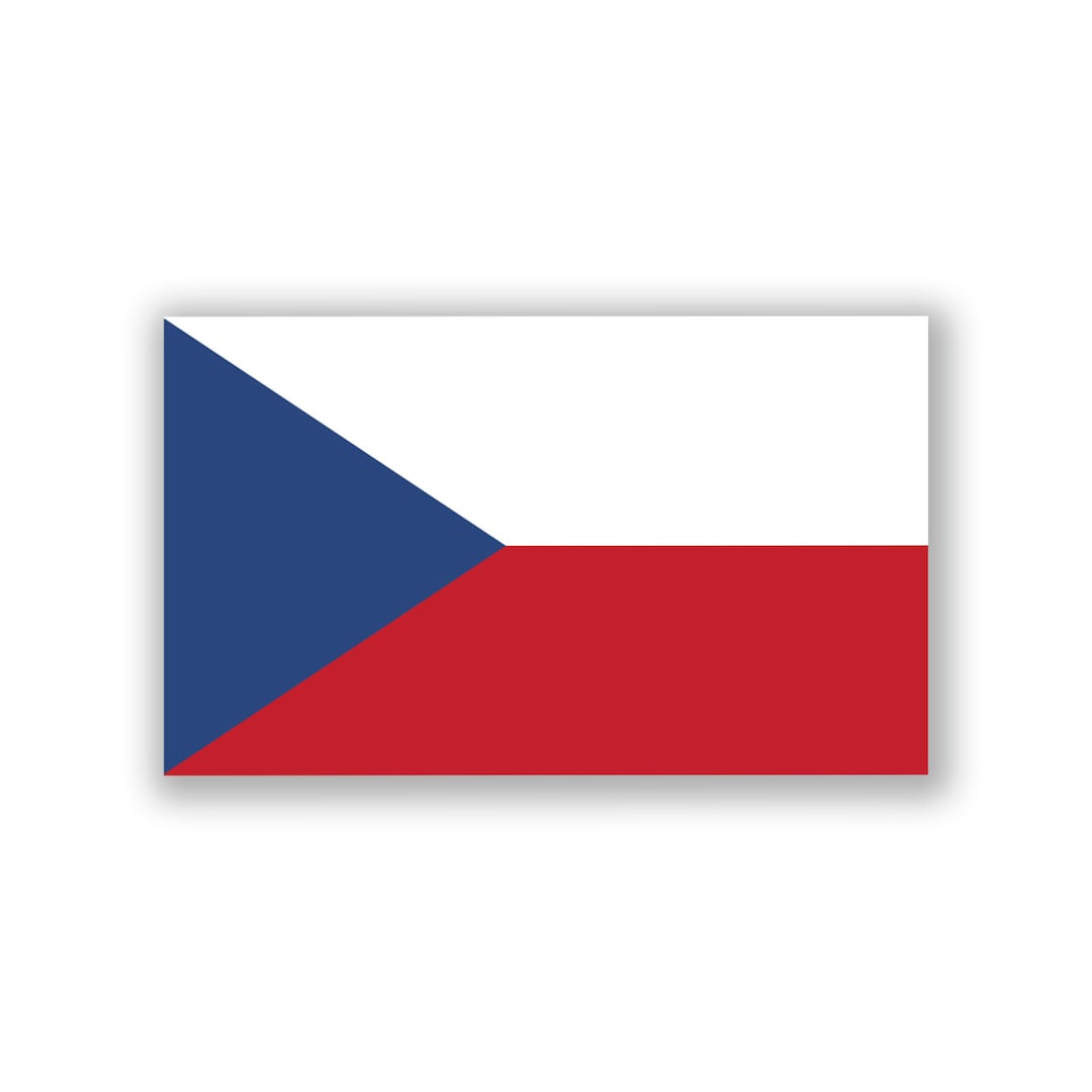 Czech Republic Flag Decal Sticker | Official Flag of the Czech Republic ...