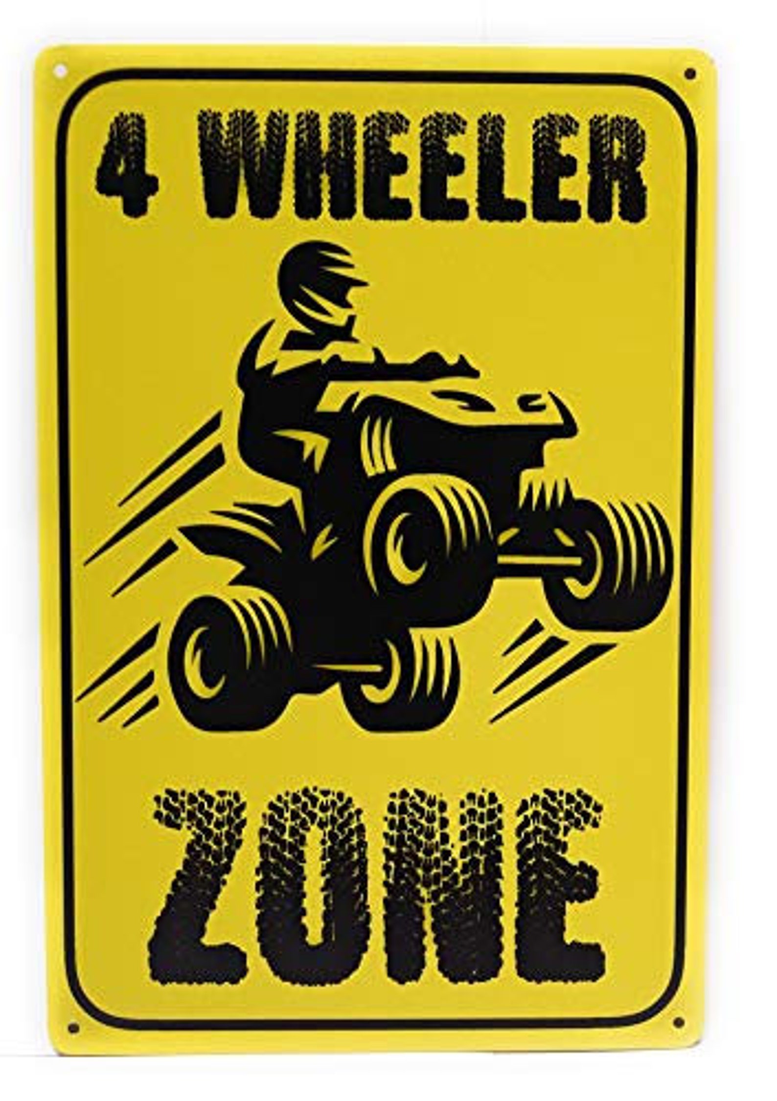 4 Wheeler Zone. Vintage Sign Hazard Sign Caution Sign - Etsy