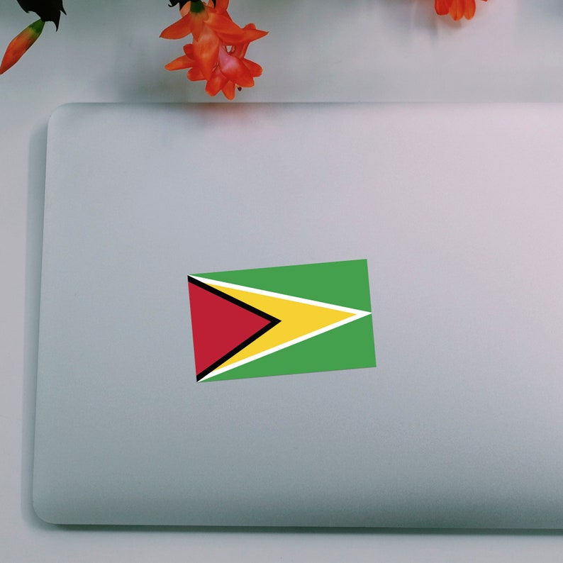 Guyana Flag Decal Sticker 5-Inches By 3-Inches Premium | Etsy