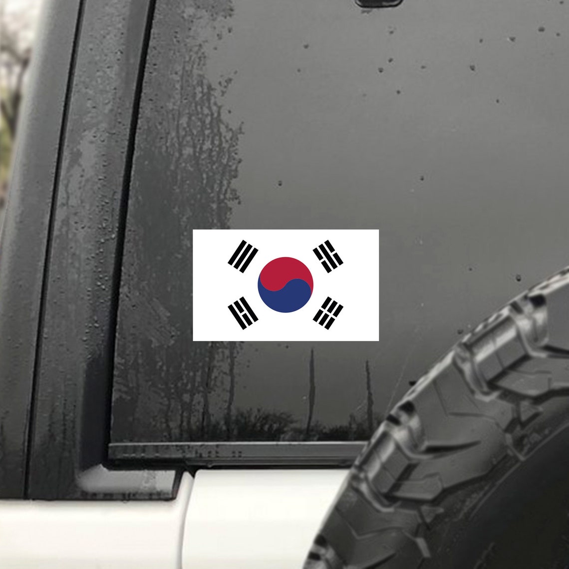 South Korea Flag Decal Sticker | 5-inches by 3-inches | Premium Quality ...