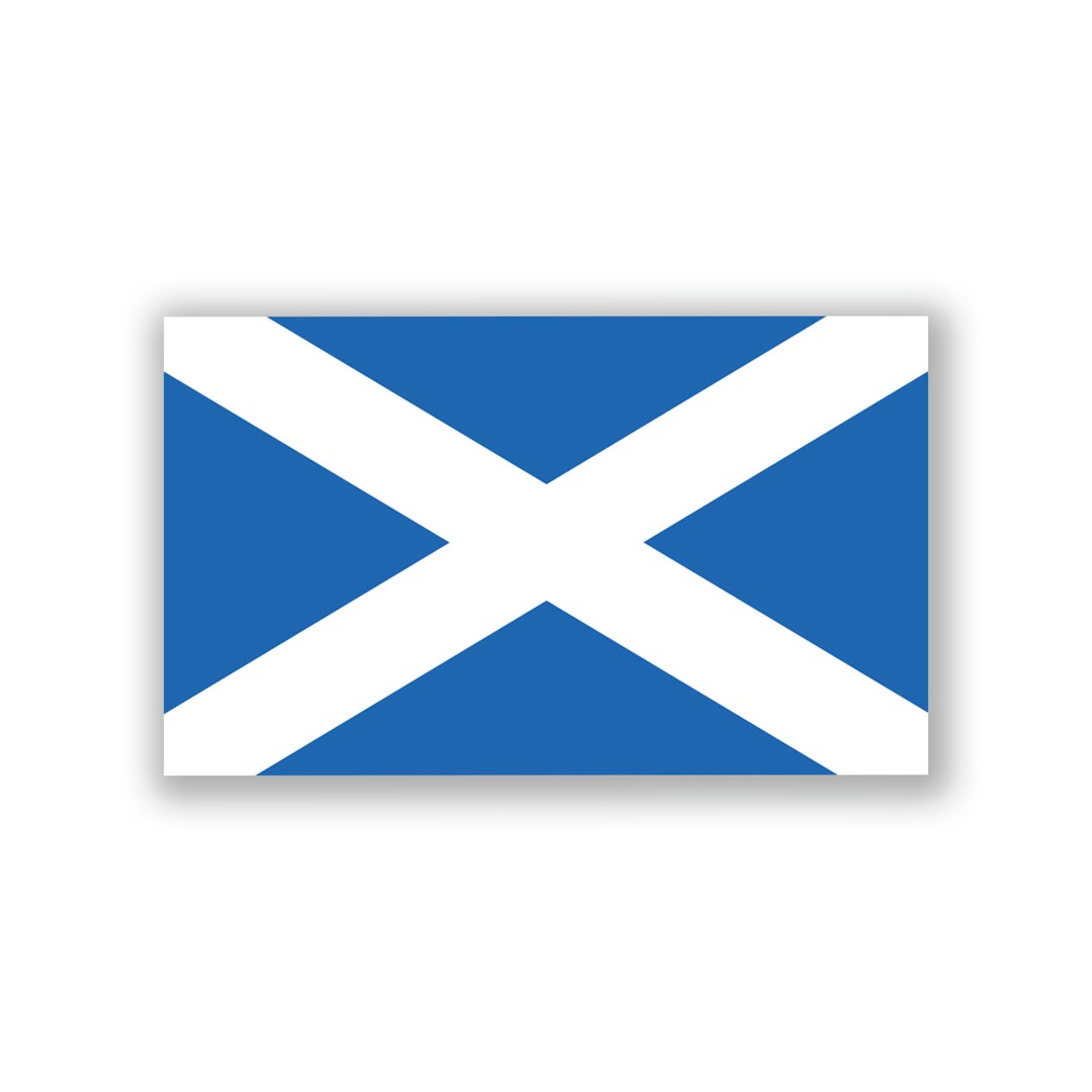 Scotland Flag Vinyl Decal | UV Protected, Weather Resistant (5x3-inches ...