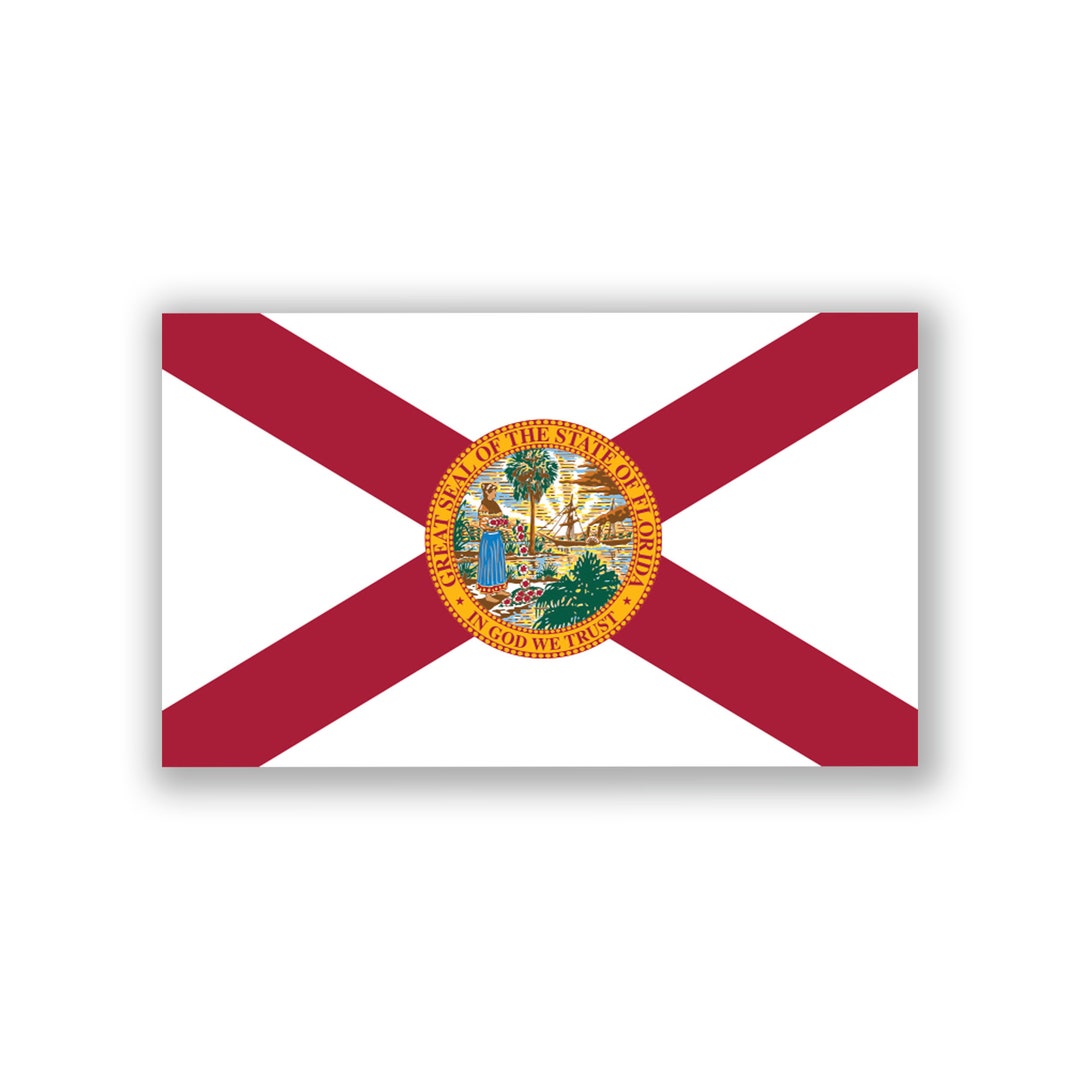 Florida State Flag Decal Sticker | Florida Sticker | 5-inches by 3 ...