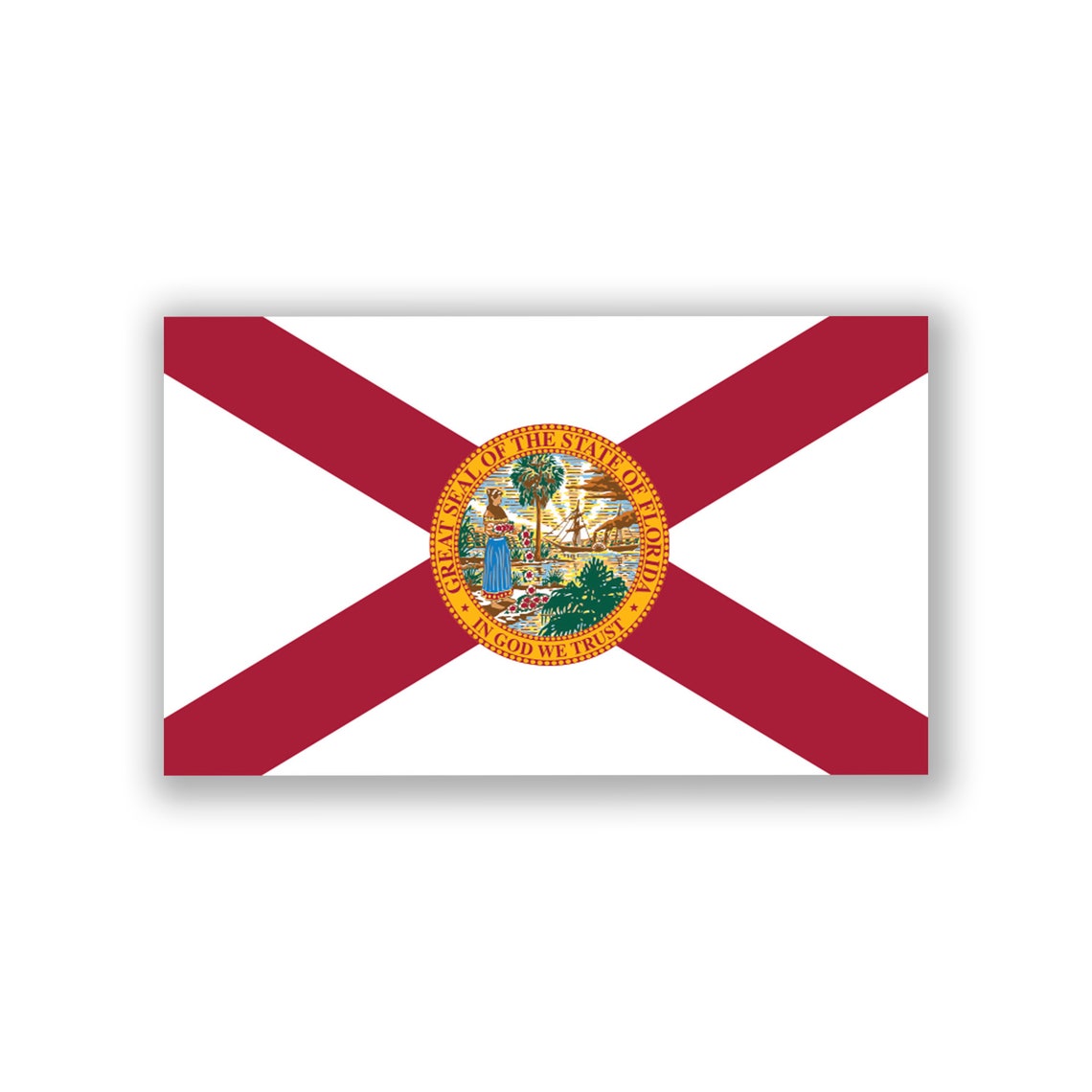 Florida State Flag Decal Sticker Florida Sticker 5-inches - Etsy