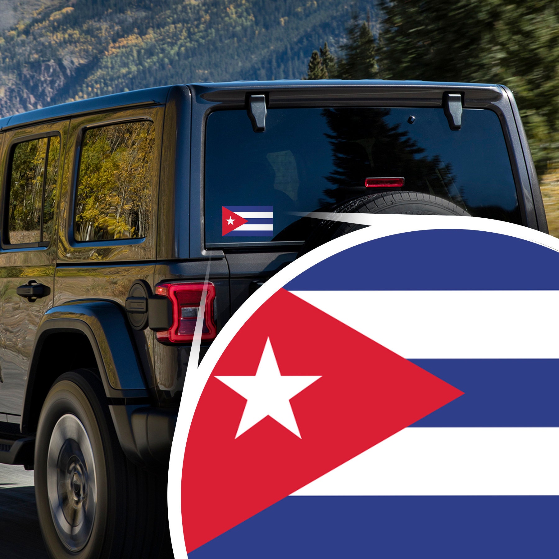 Cuba Flag Decal Sticker | 5-inches by 3-inches | Premium Quality Vinyl ...
