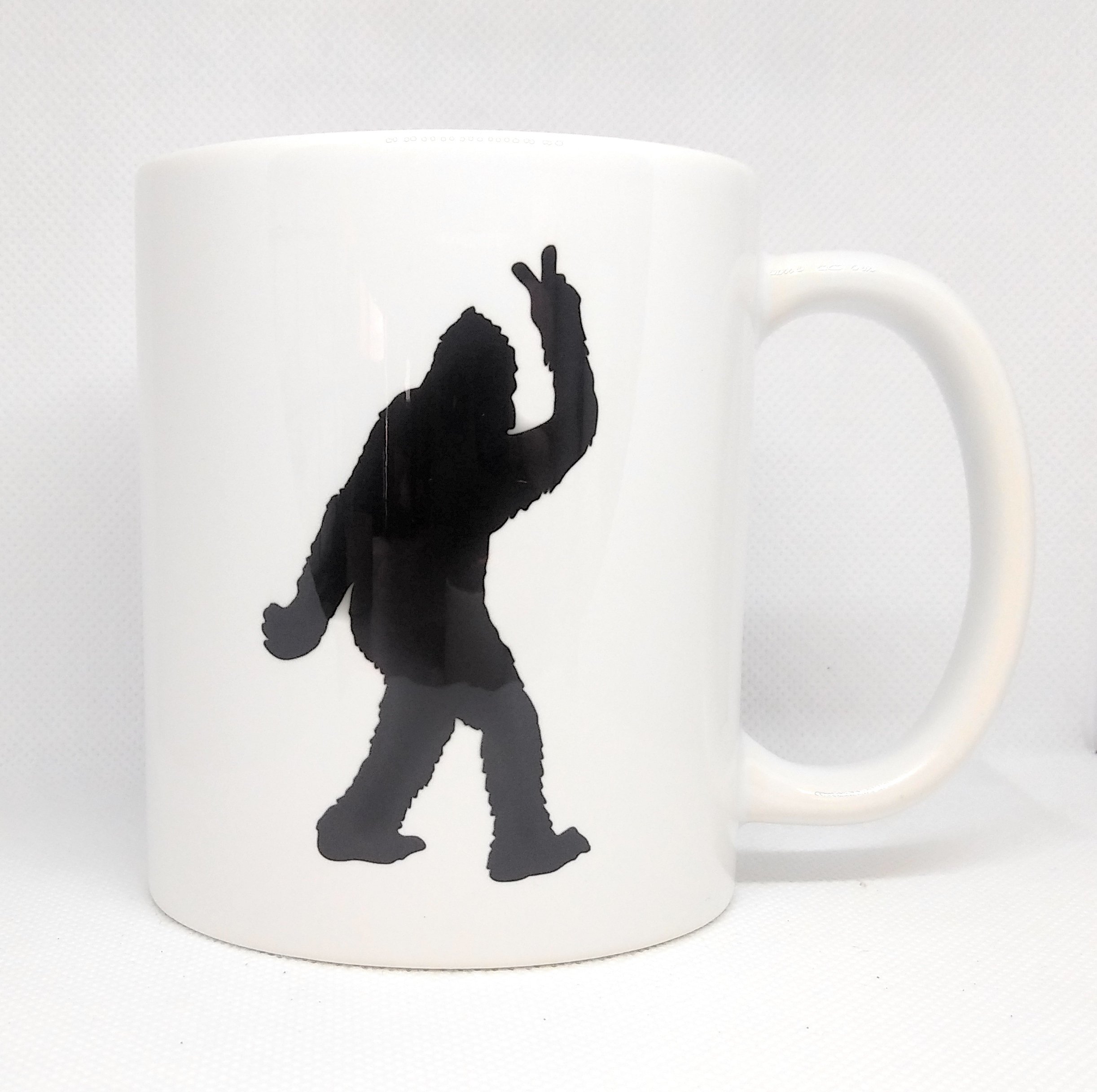 Bigfoot Peace Sign Yeti Ceramic Coffee Mug Sasquatch Coffee | Etsy