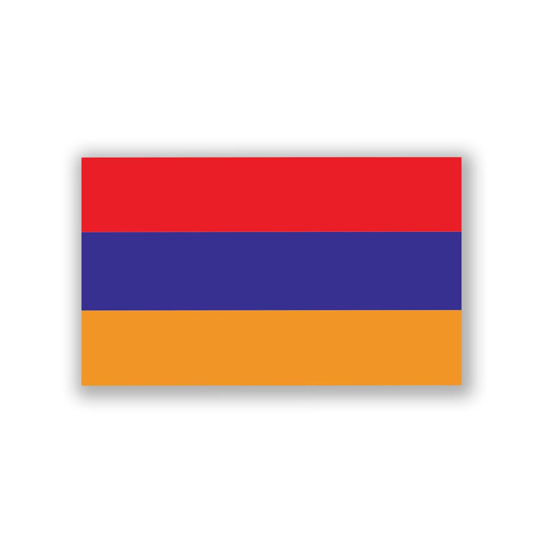Armenia Flag Decal Sticker | 5-inches by 3-inches | Premium Quality ...