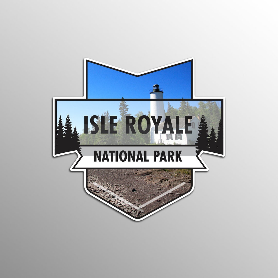 2 Pack Isle Royale National Park Decal Sticker | 4.7-inches by 4.4 ...