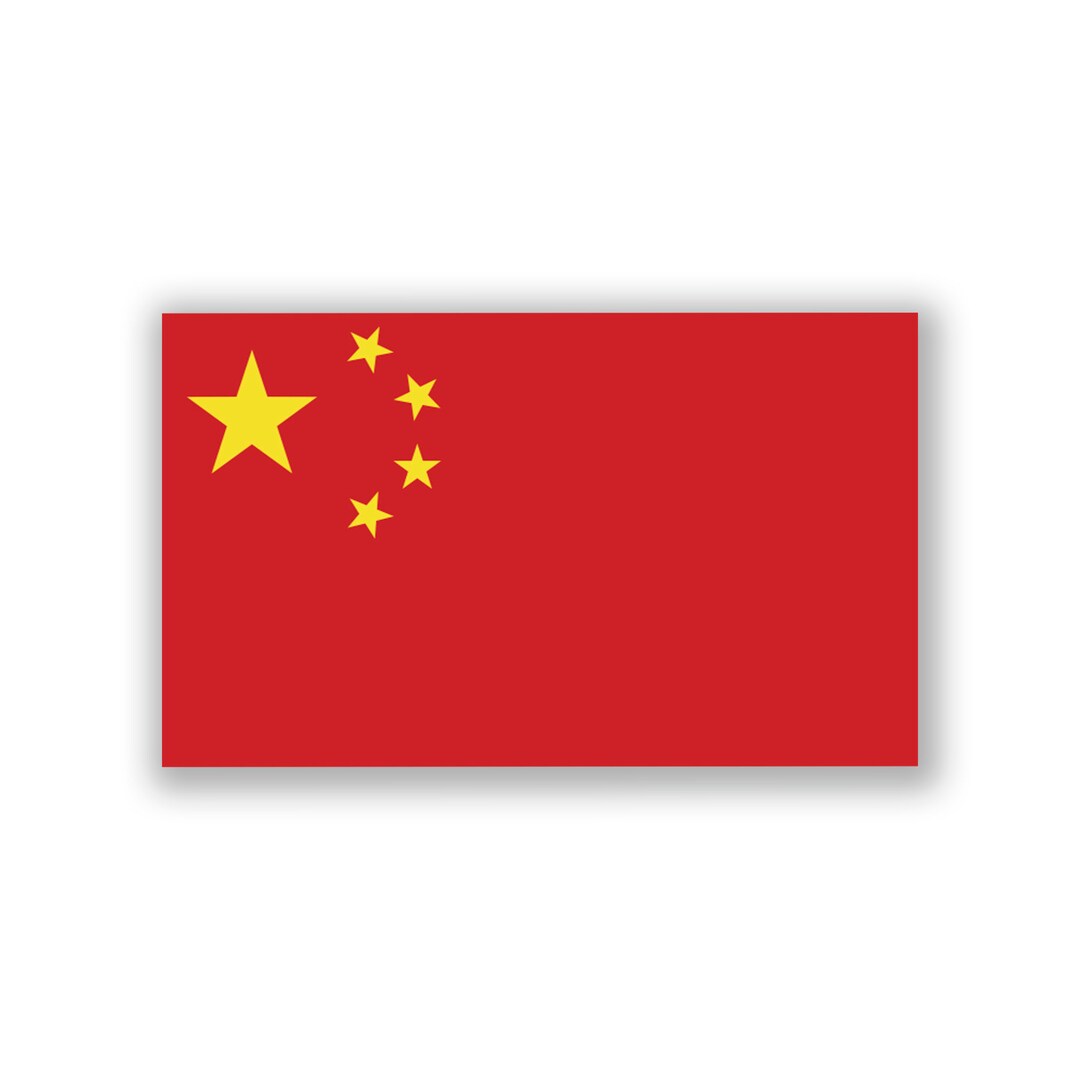 China Flag Decal Sticker | 5-inches by 3-inches | Premium Quality Vinyl ...