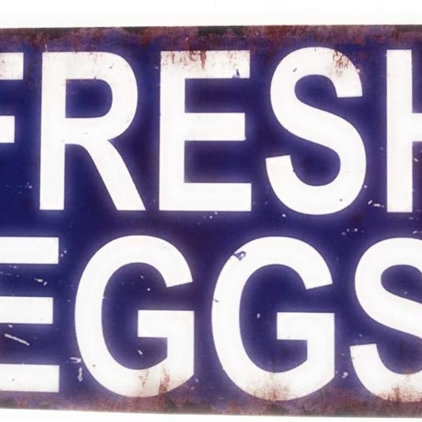 Vintage Egg Sign - Etsy