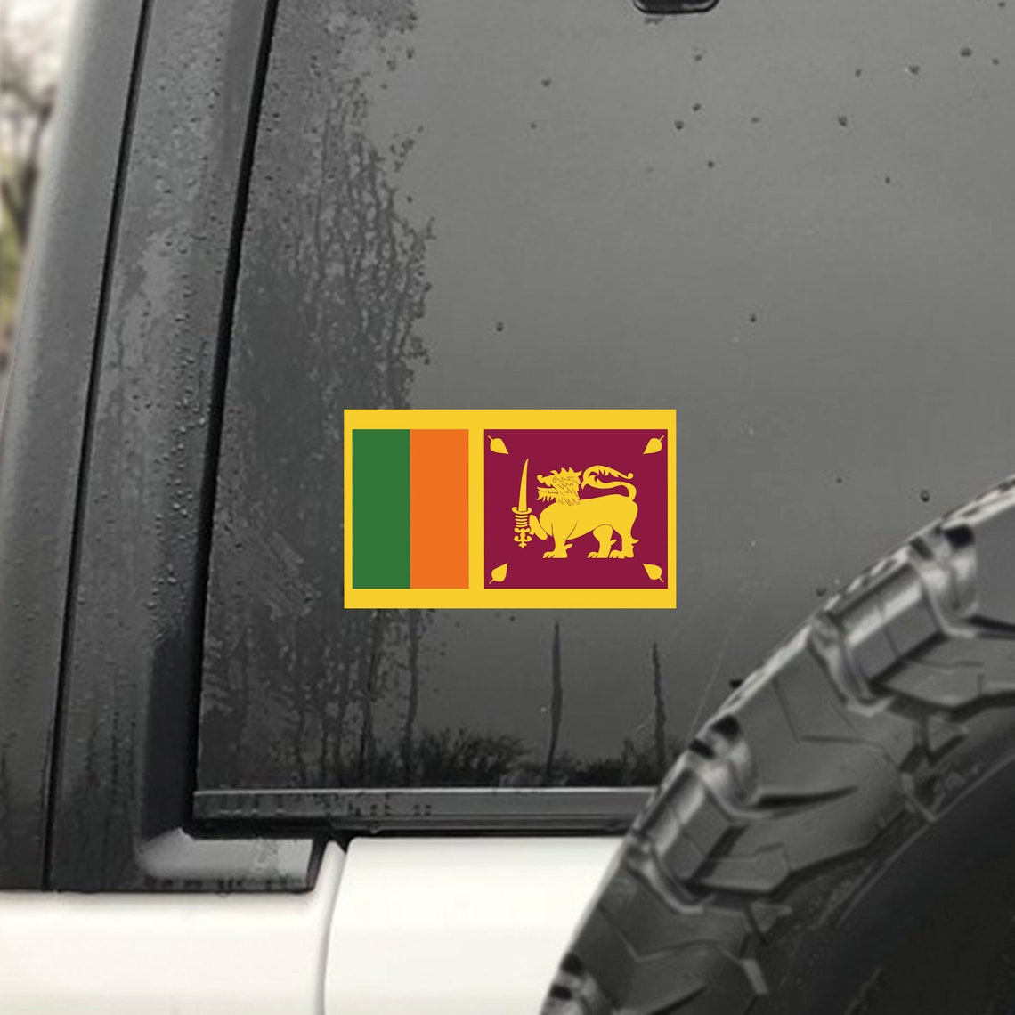 Sri Lanka Flag Decal Sticker 5-inches by 3-inches Premium - Etsy