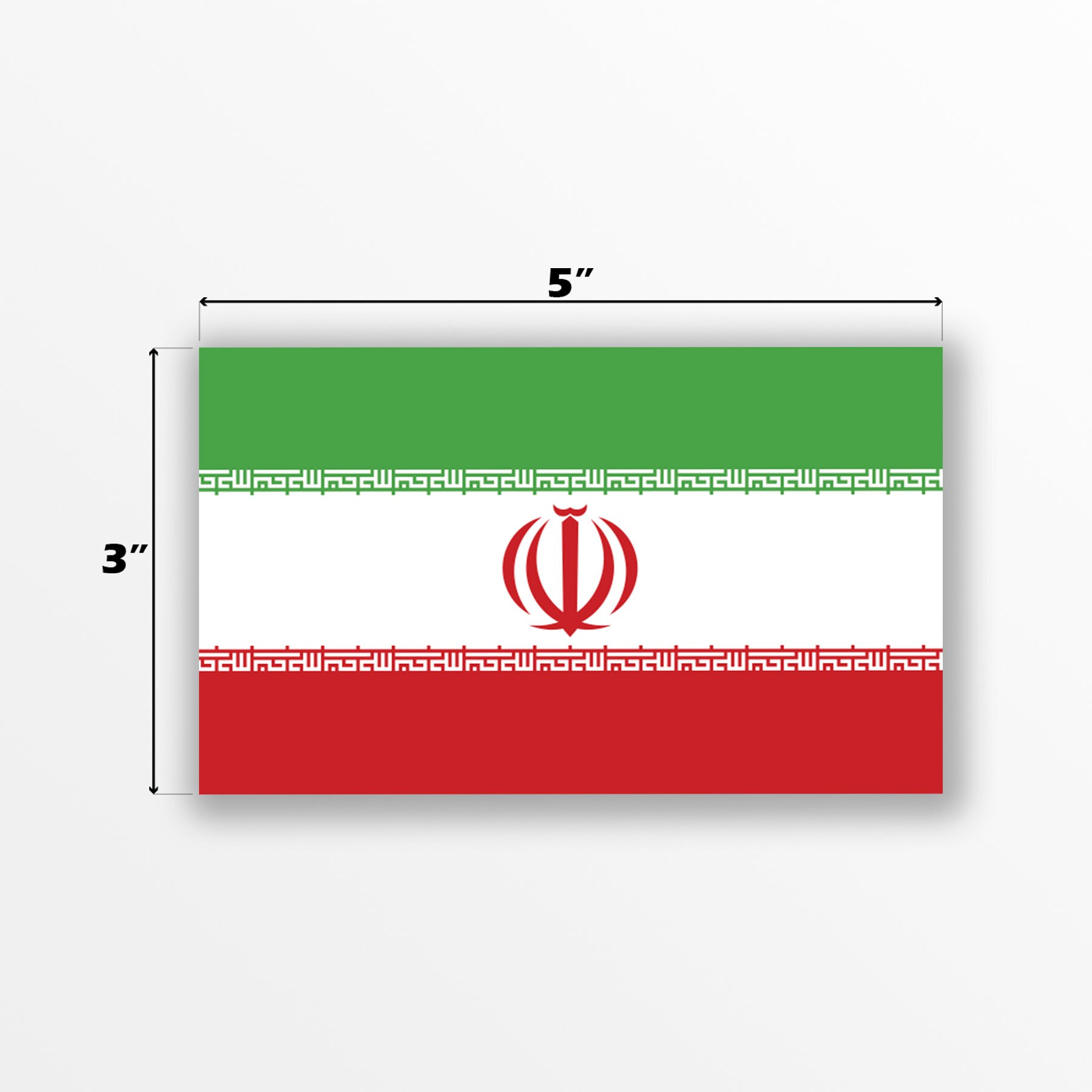 Iran Flag Decal Sticker 5-inches by 3-inches Premium | Etsy