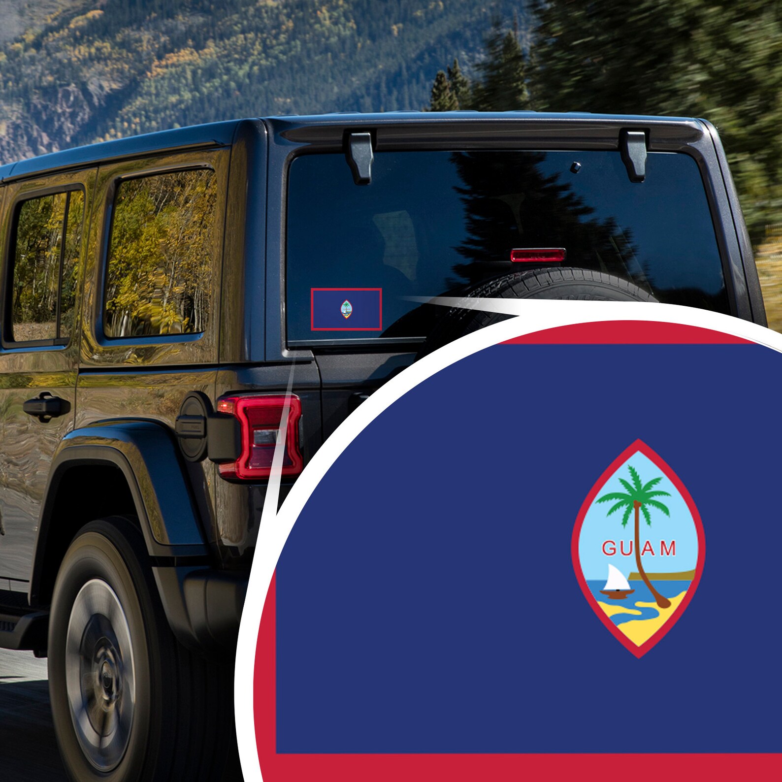 Guam Flag Decal Sticker 5-inches by 3-inches Premium - Etsy