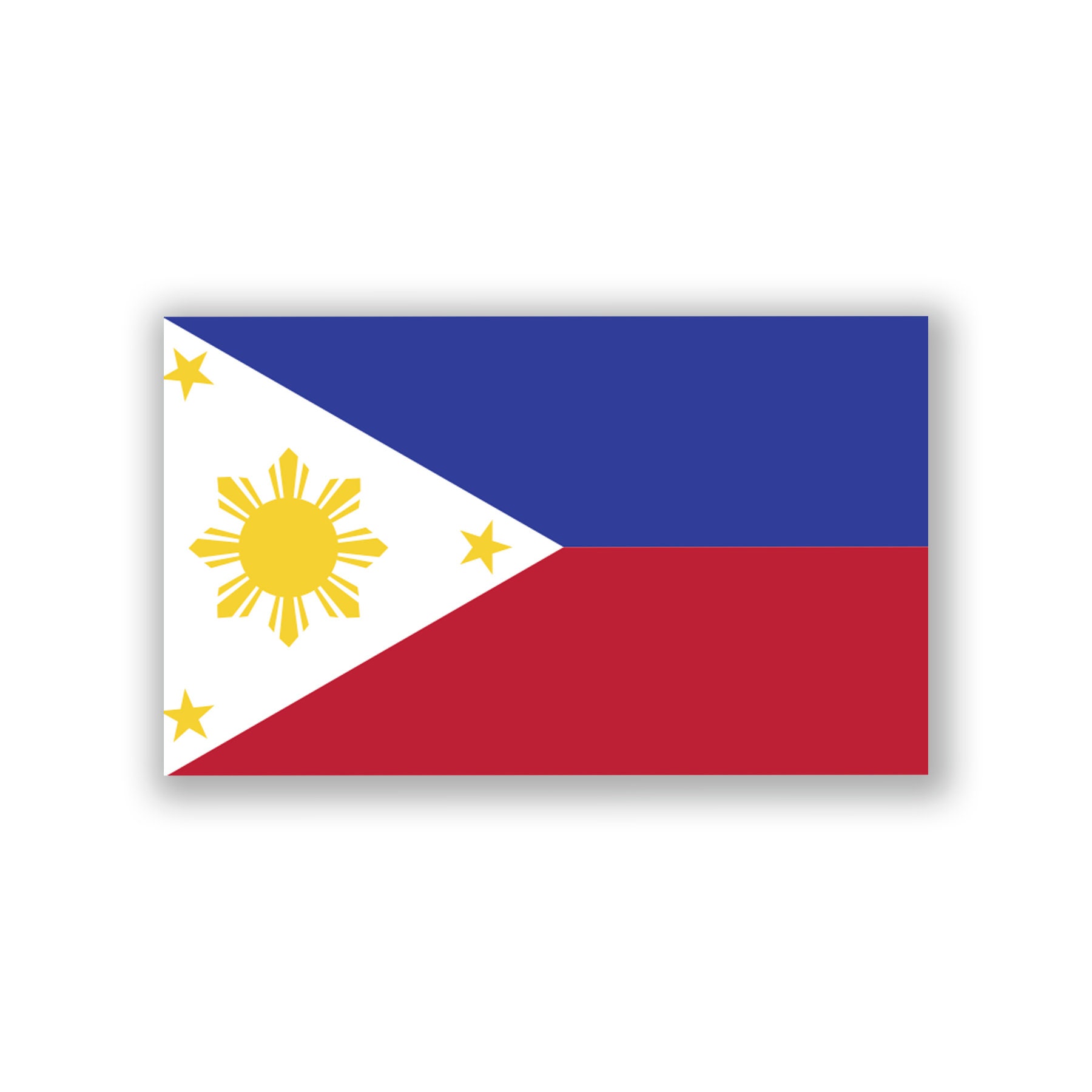 Philippines Flag Decal Sticker 5-inches by 3-inches | Etsy