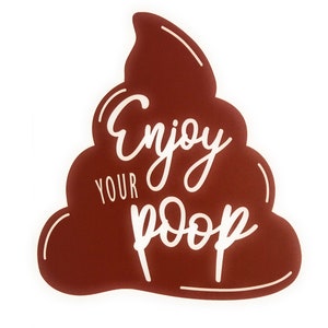 Enjoy Your Poop Funny Toilet Restroom Bathroom 8x12 Tin Sign | Etsy