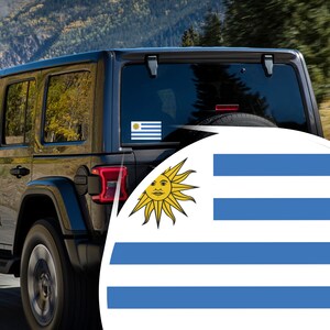 Uruguay Flag Decal Sticker | 5-inches by 3-inches | Premium Quality ...