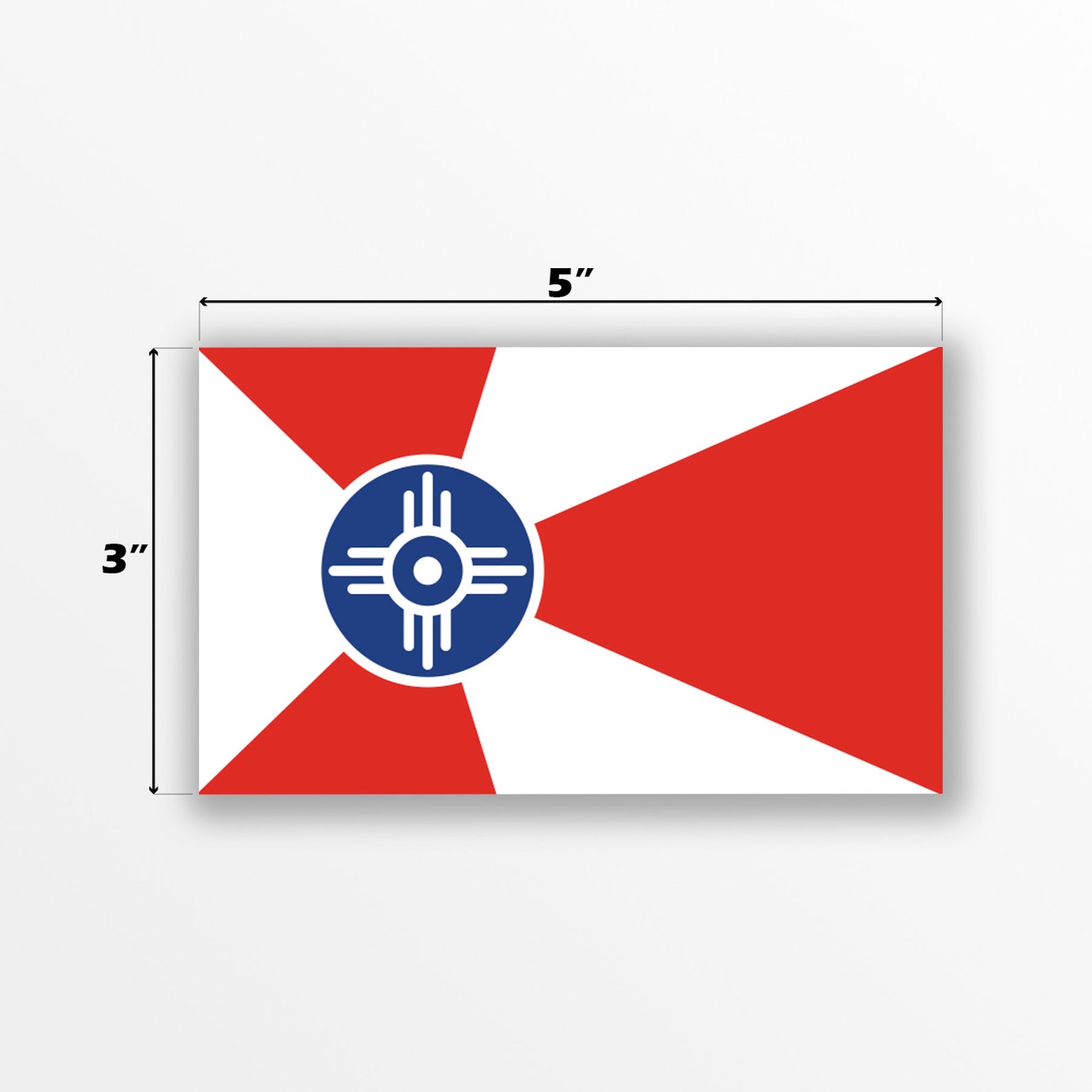 Wichita City Flag Decal Sticker 5-inches by 3-inches - Etsy