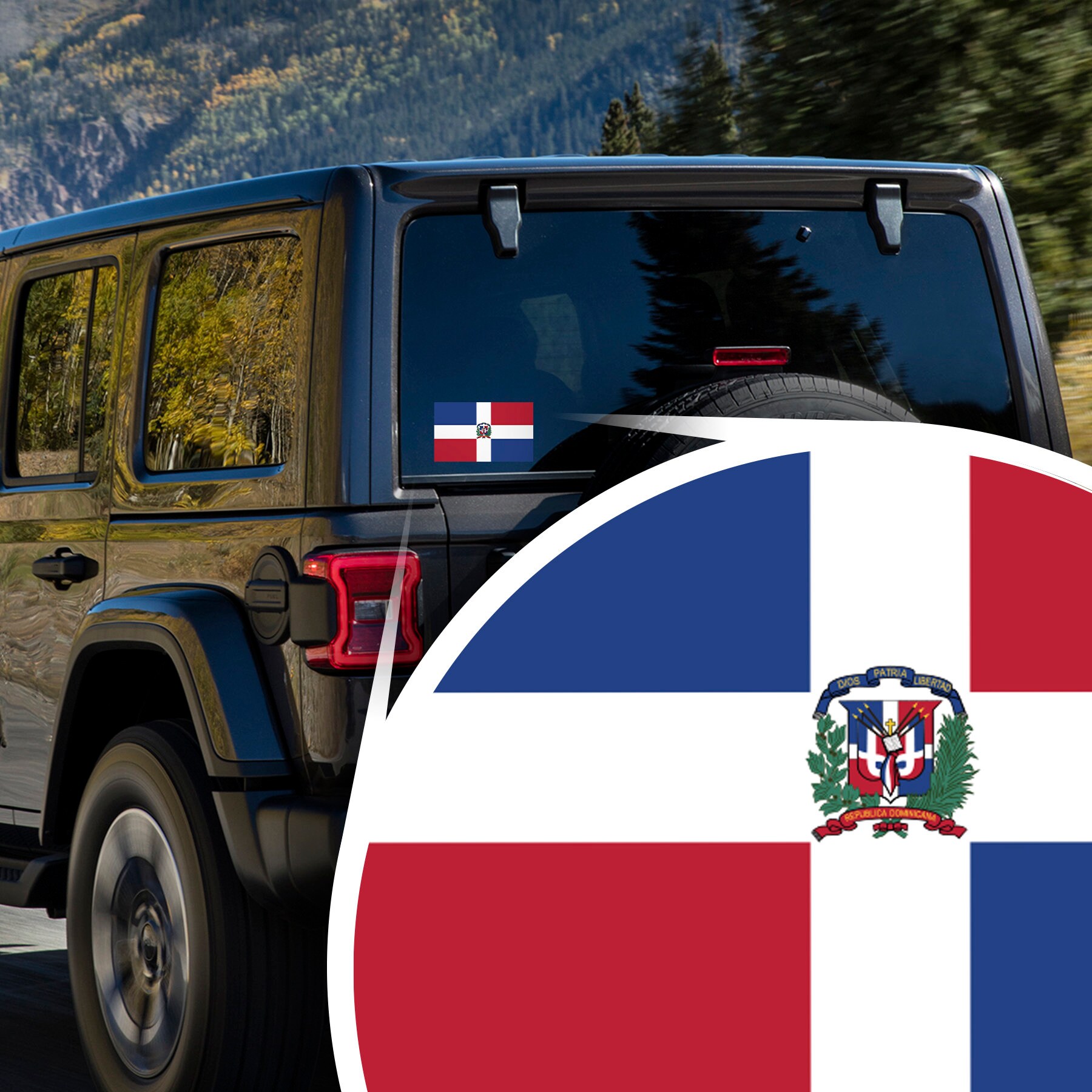 Dominican Republic Flag Decal Stickers Official Flag of The | Etsy