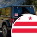 Washington DC City Flag Decal Sticker 5-inches by 3-inches Premium ...