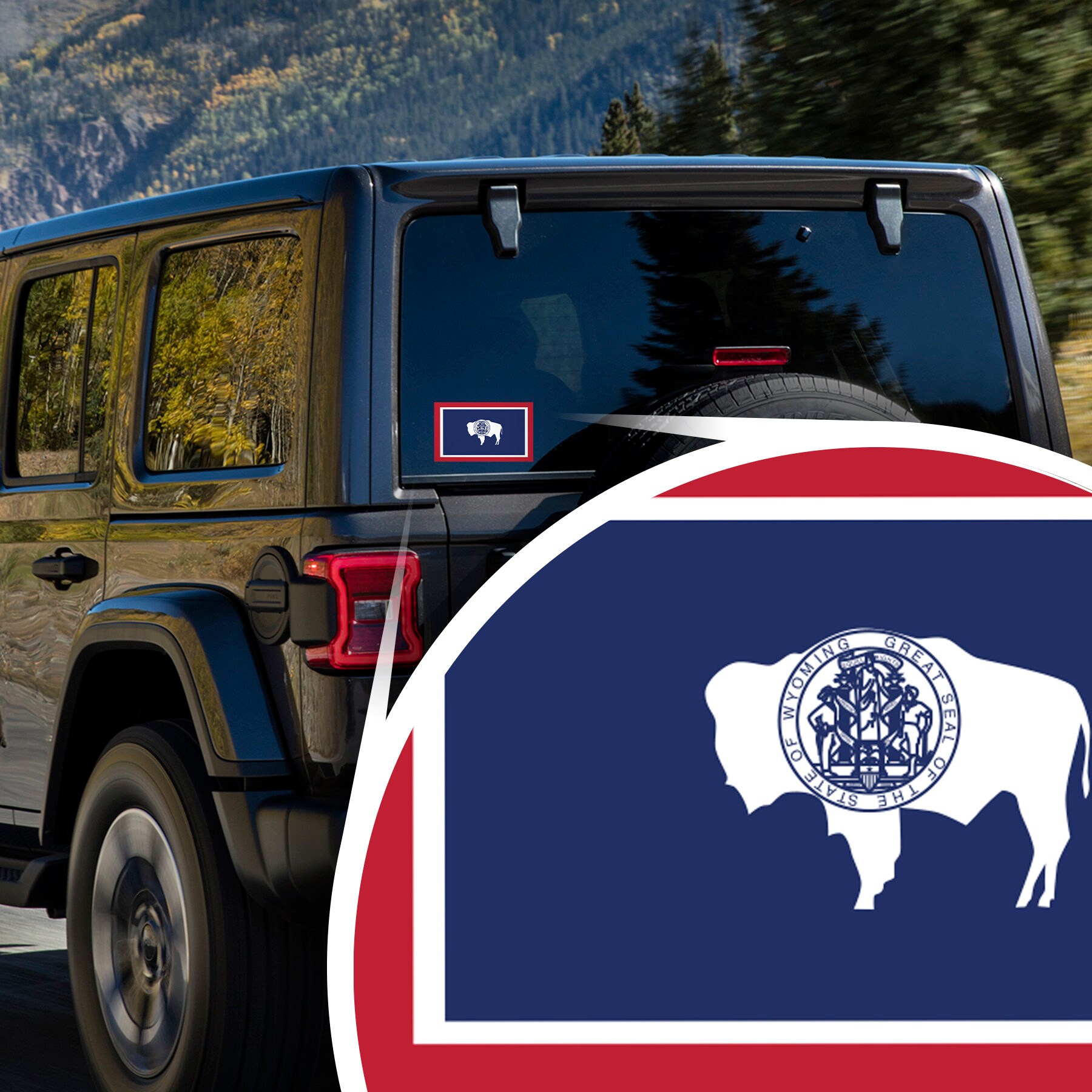 Wyoming State Flag Decal Stickers Official Flag of Wyoming - Etsy UK