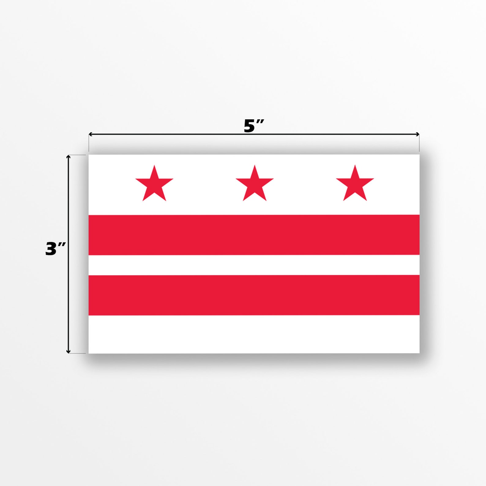 Washington DC City Flag Decal Sticker 5-inches by 3-inches | Etsy