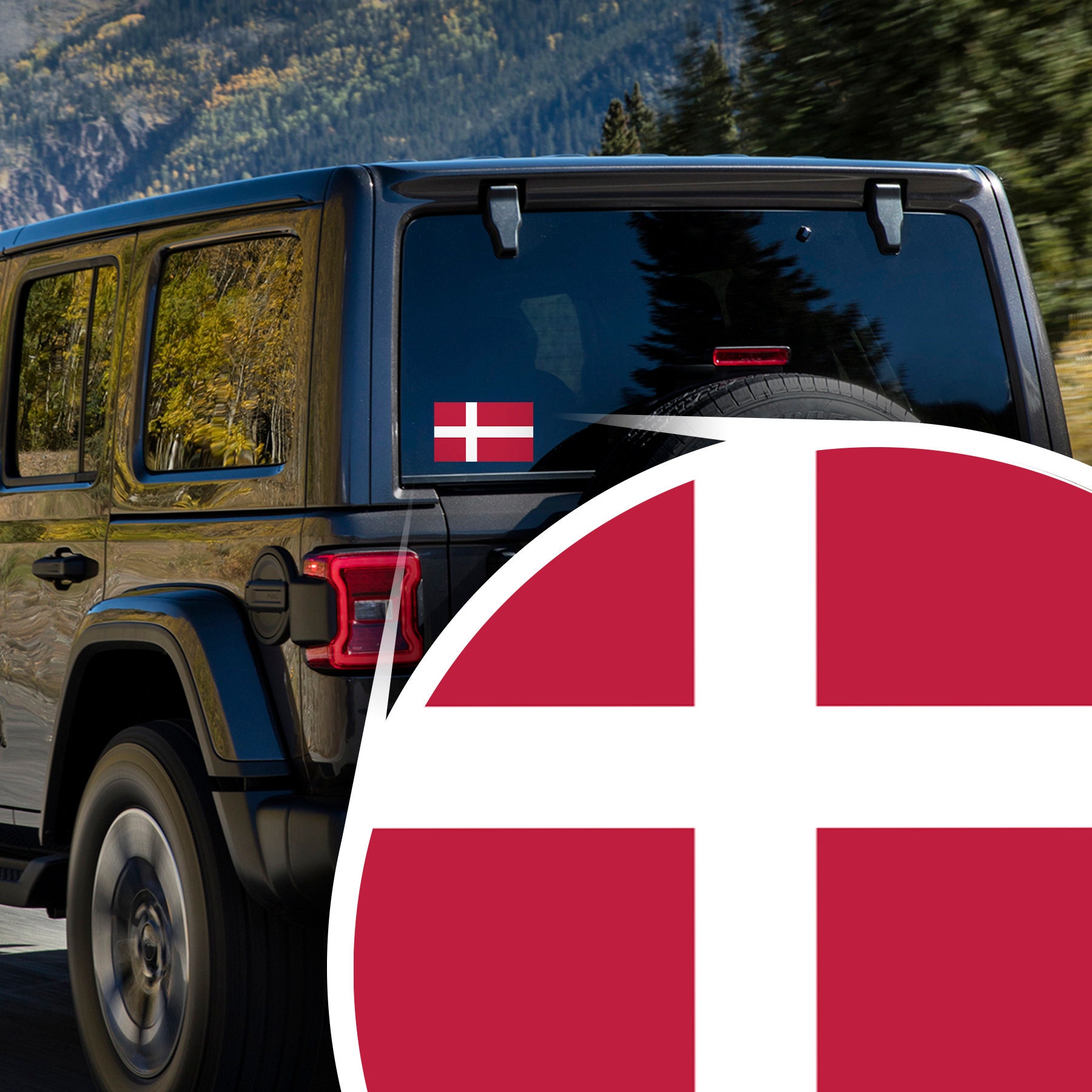 Denmark Flag Decal Sticker | 5-inches by 3-inches | Premium Quality ...