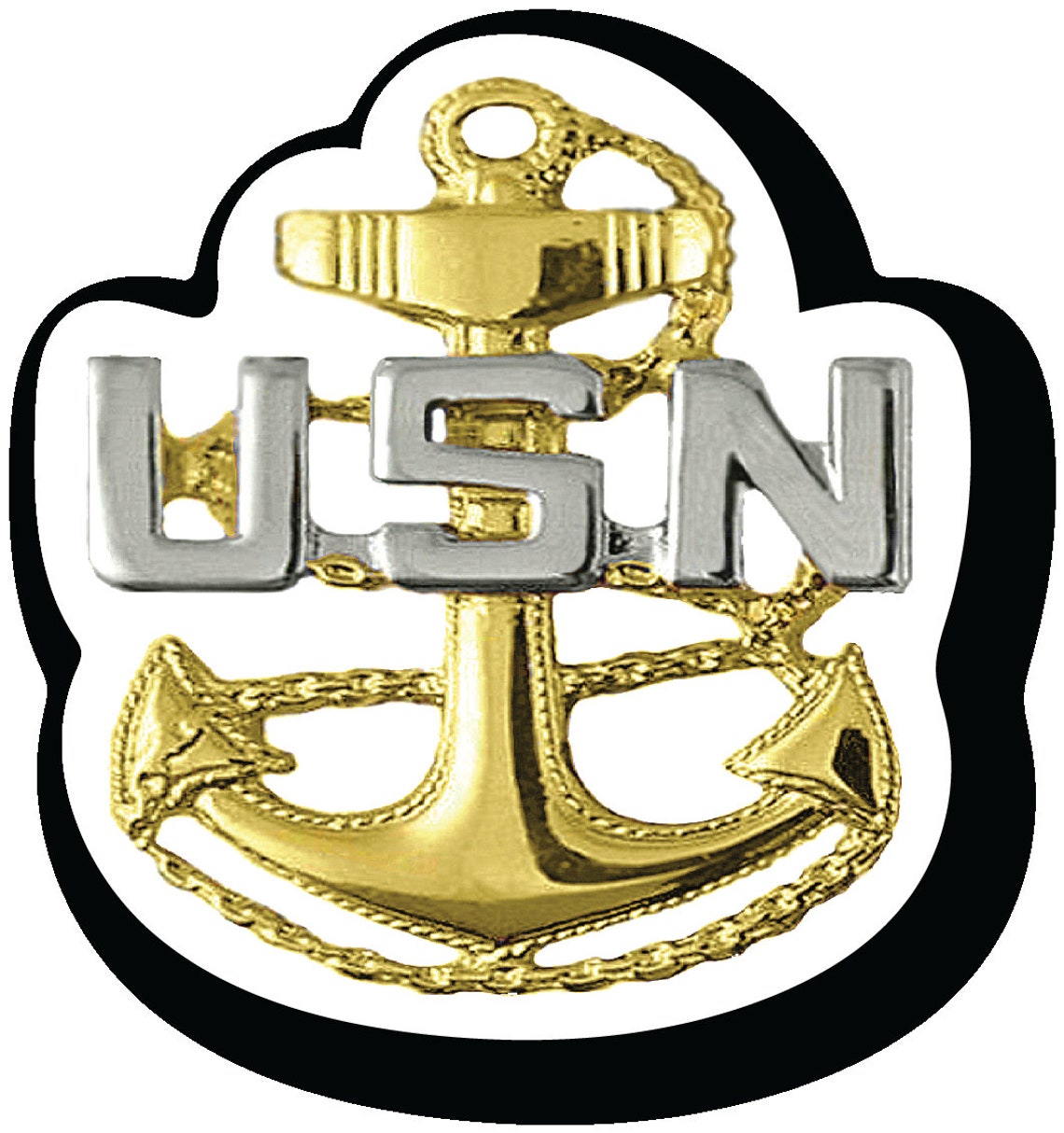 US Navy Anchor E7 Rank 4.5 in Decal Sticker Graphic Auto - Etsy