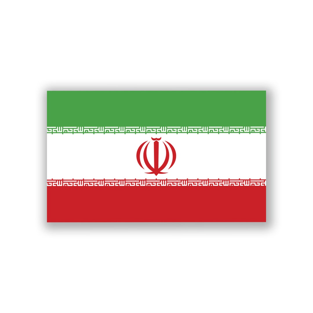 Iran Flag Decal Sticker | 5-inches by 3-inches | Premium Quality Vinyl ...
