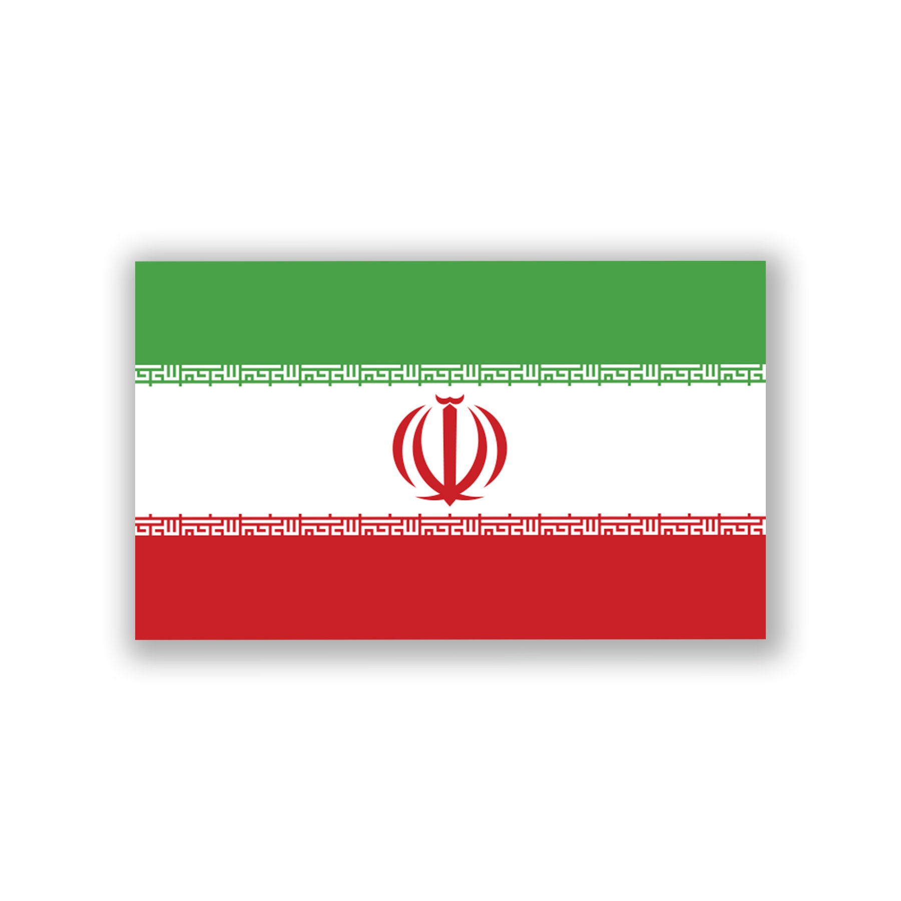 Iran Flag Decal Sticker 5-inches by 3-inches Premium | Etsy
