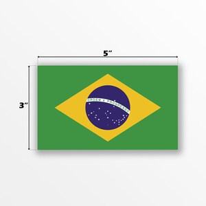 Brazil Flag Decal Stickers | Official Flag of Brazil Stickers | 5 ...