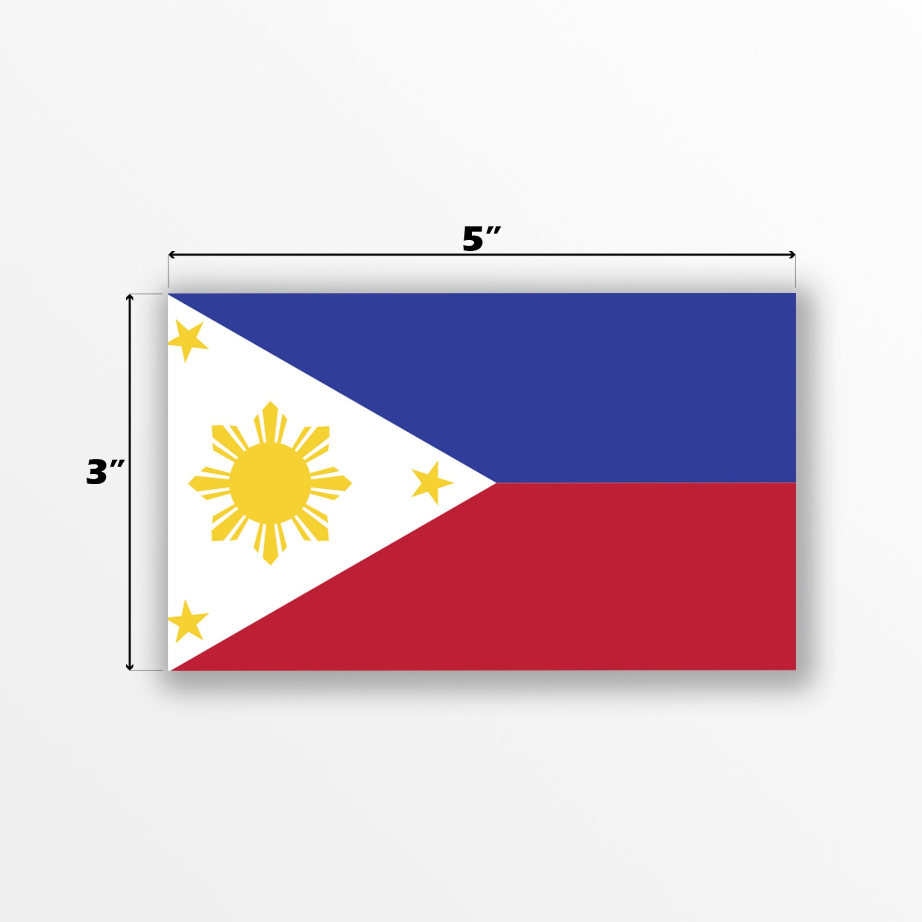 Philippines Flag Decal Sticker 5-Inches by 3-Inches | Etsy