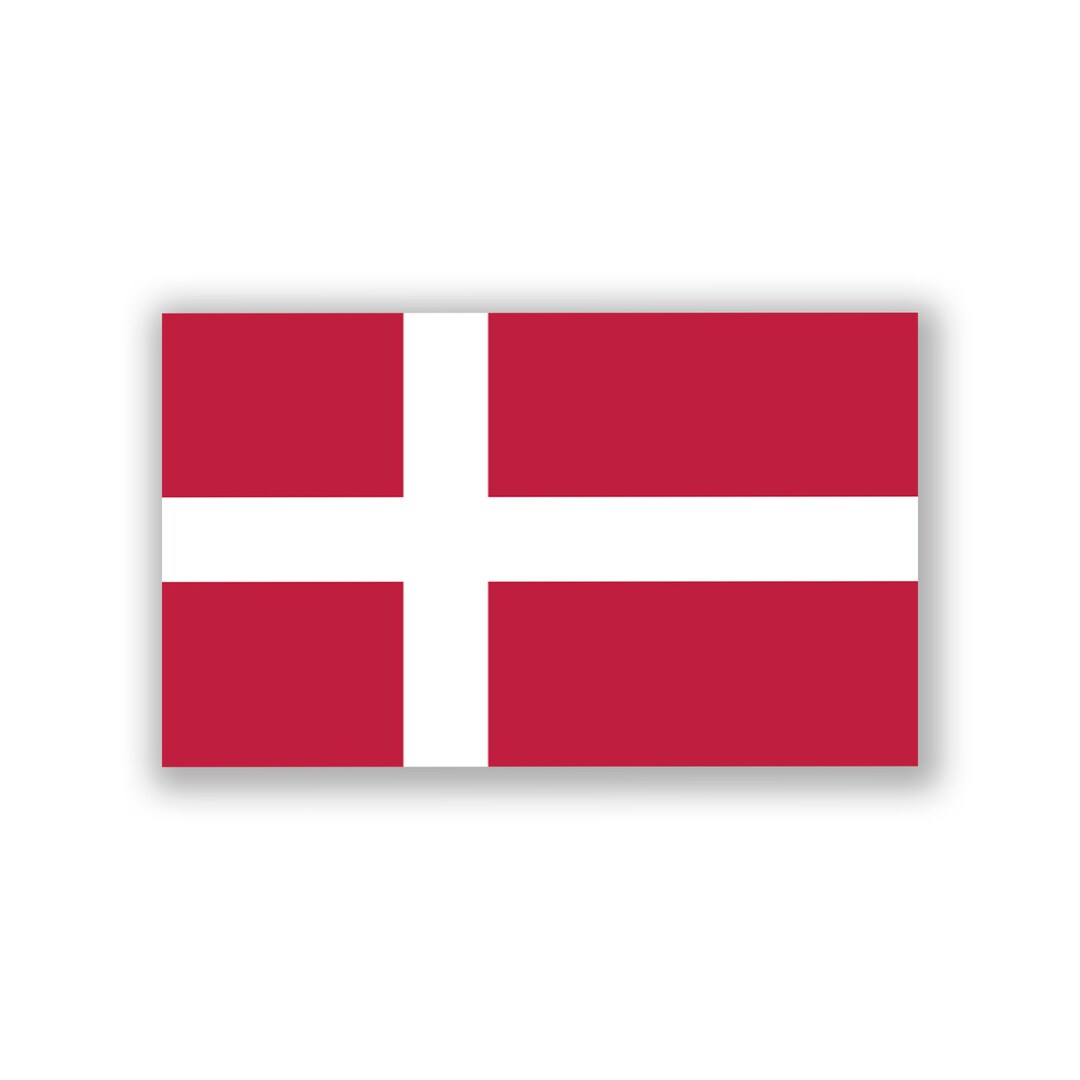 Denmark Flag Decal Sticker | 5-inches by 3-inches | Premium Quality ...