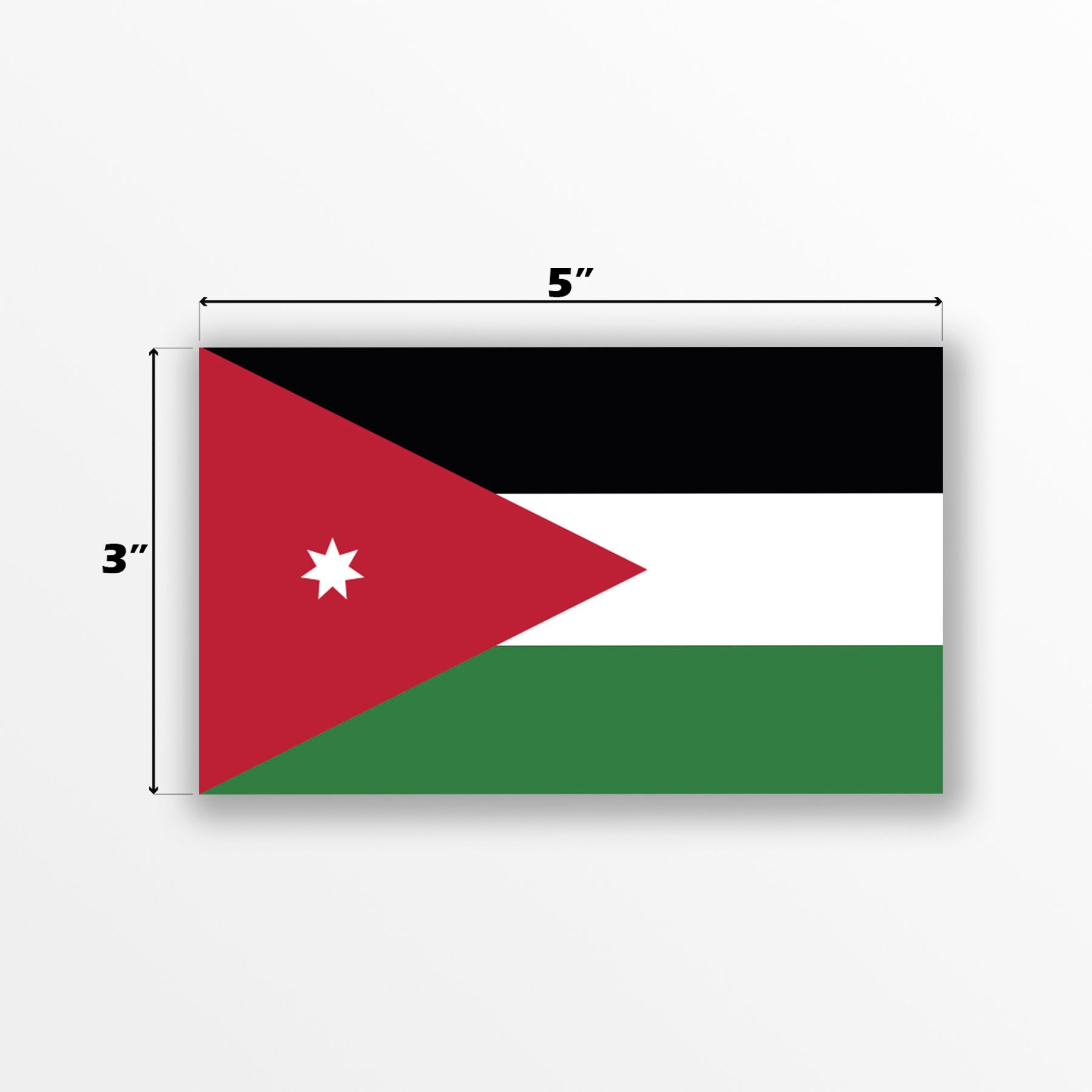 Jordan Flag Decal Sticker 5-inches by 3-inches Premium | Etsy