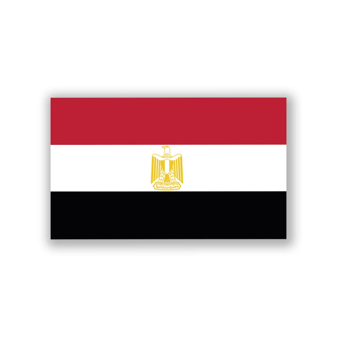 Egypt Flag Decal Stickers | Official Flag of Egypt Stickers | 5-inches ...