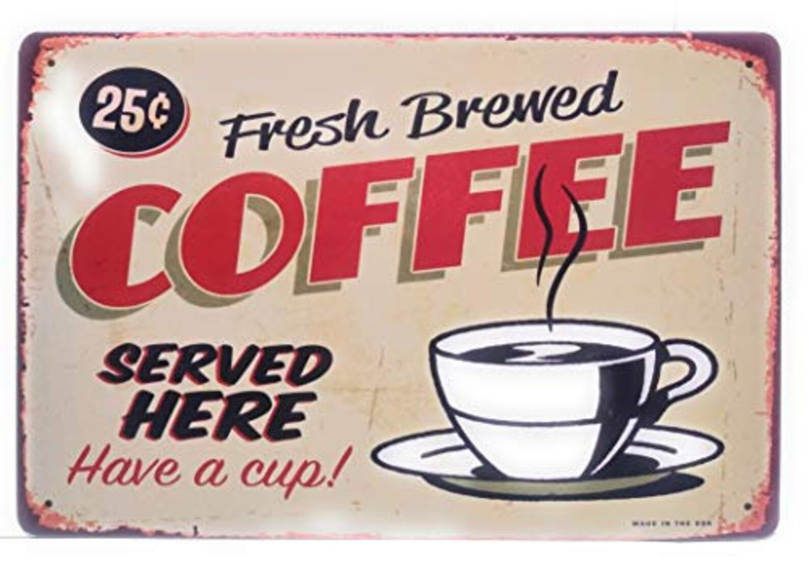Fresh Brewed Coffee Served Here. 25 Cents. Have A Cup Sign - Etsy
