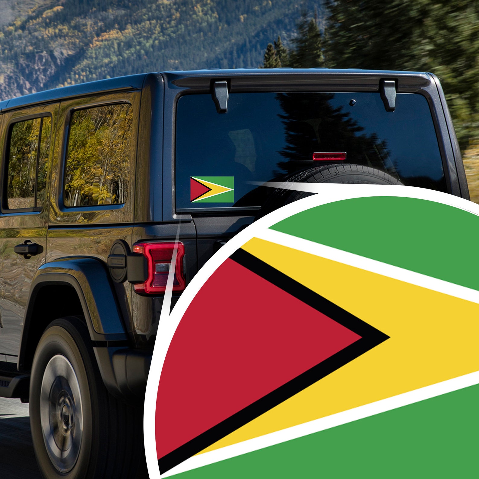 Guyana Flag Decal Sticker 5-inches by 3-inches Premium - Etsy