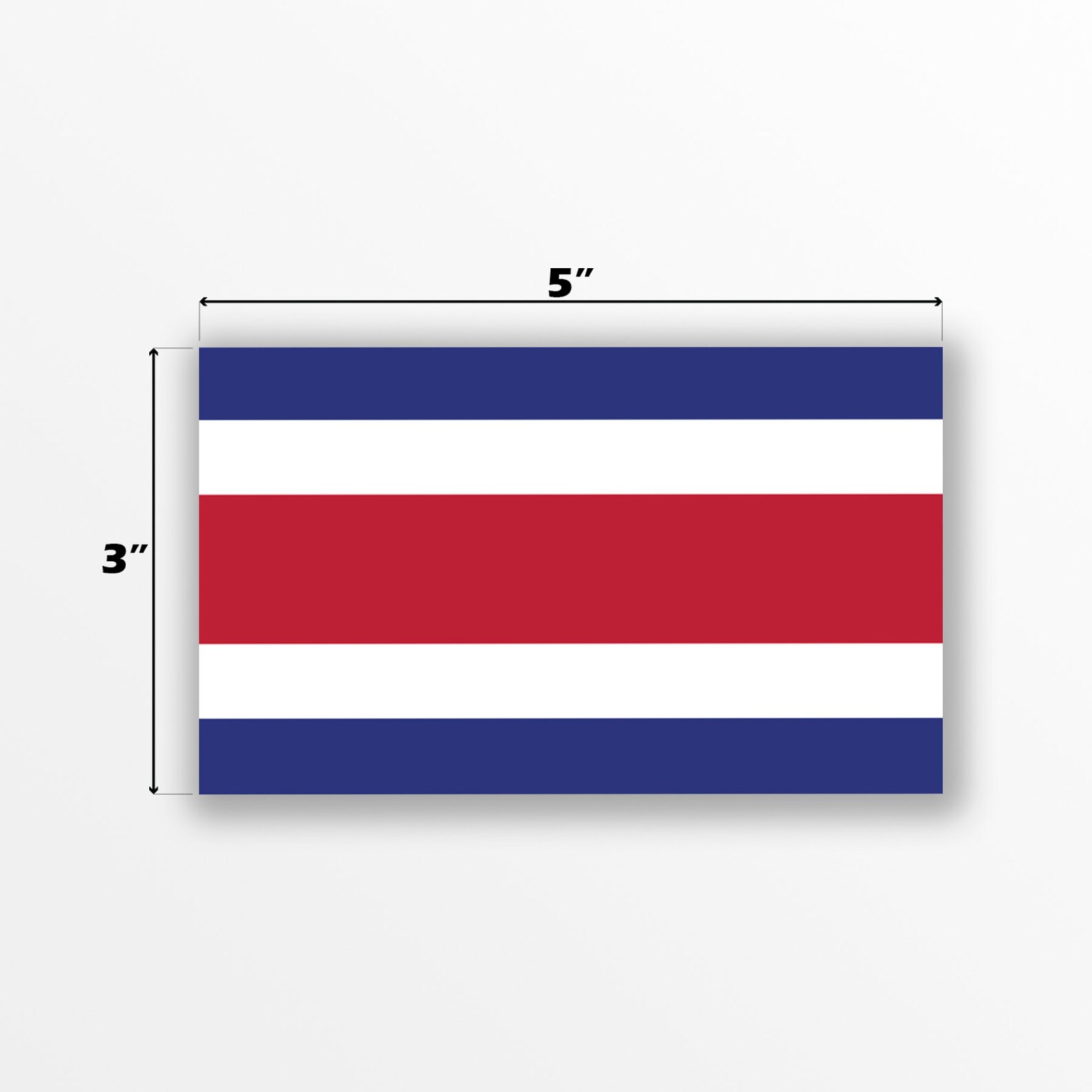 Costa Rica Flag Decal Sticker 5-inches by 3-inches Premium | Etsy
