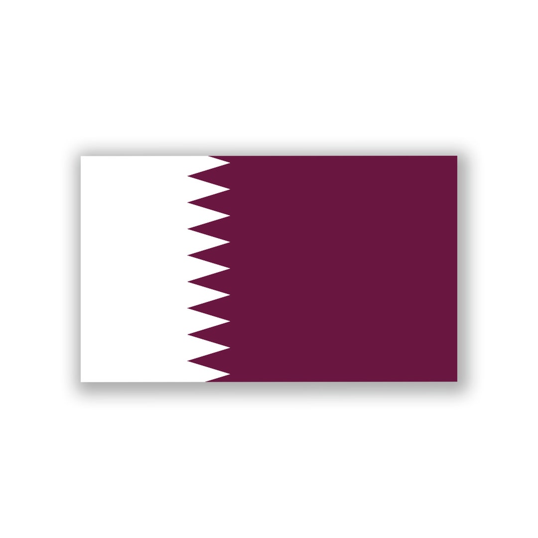 Qatar Flag Decal Sticker | 5-inches by 3-inches | Premium Quality Vinyl ...
