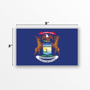 Michigan State Flag Decal Stickers | Official Flag of Michigan Stickers ...